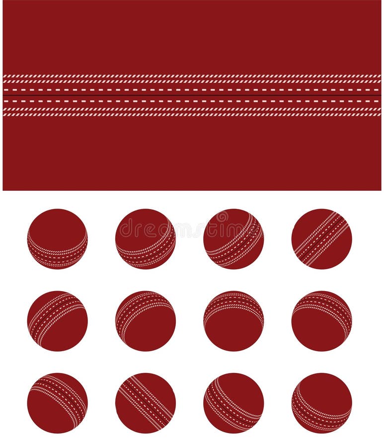Cricket Ball Spinning Frame Sequence and Texture Vector Stock Vector ...