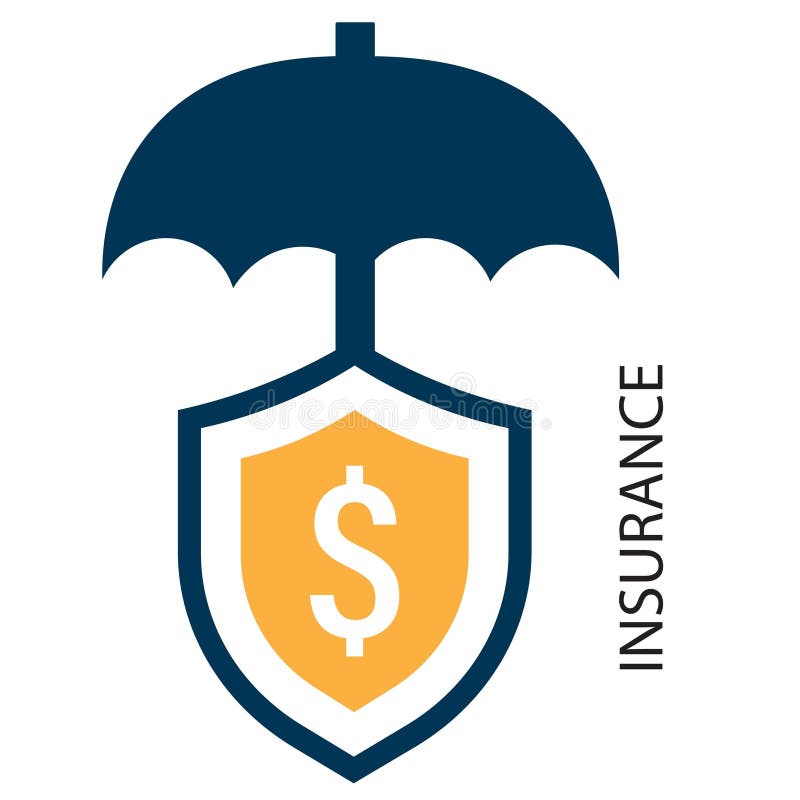 Umbrella and Shield Icon Depicting Insurance Protection Stock Vector ...
