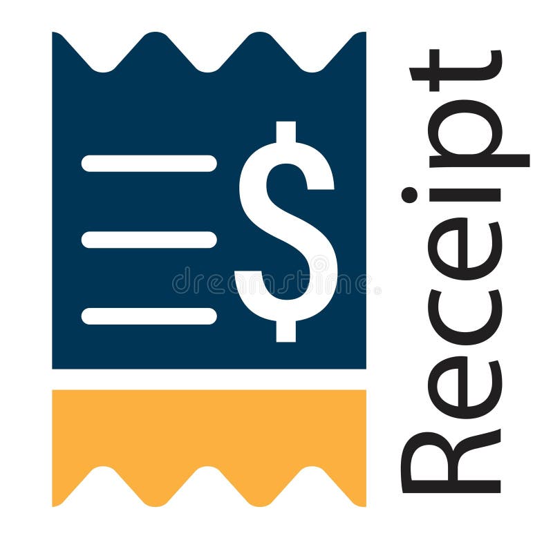 Icon Depicting a Stylized Receipt with a Jagged Top Edge Stock Vector ...