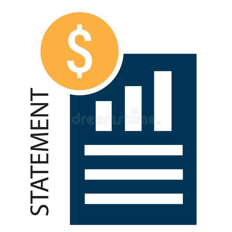 Financial Statement Icon Depicting a Report with a Dollar Sign in a ...