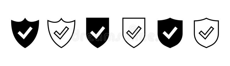 Shield with Check Mark Icon. Shield Check Mark Icon. Security Shield ...