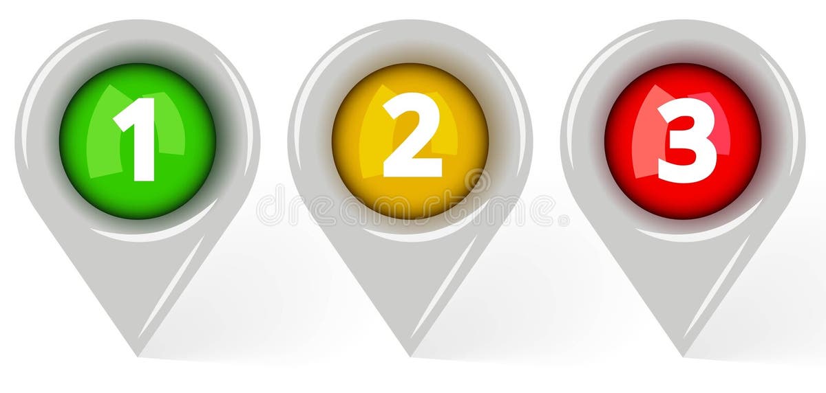 Numbers 1 2 3 One Two Three Stock Illustrations – 532 Numbers 1 2 3 One ...