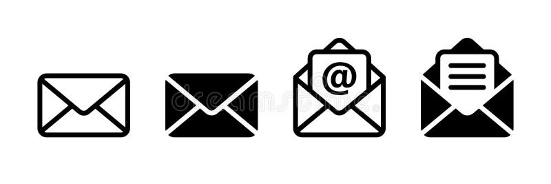 Mail Icon Set. Email Icon Vector. E-mail Icon Stock Vector ...