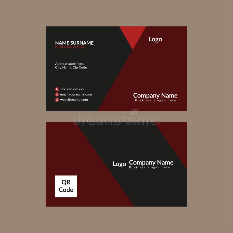 Modern Business Card Design. Minimal Template Display for Promotional ...