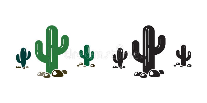 Cactus Vector Icon Desert Flower Cartoon Character Logo Botanica Plant ...