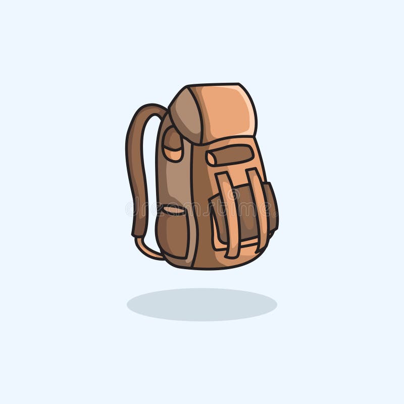 Hiking Backpack Outdoor Adventure Travel Gear Illustration Stock ...