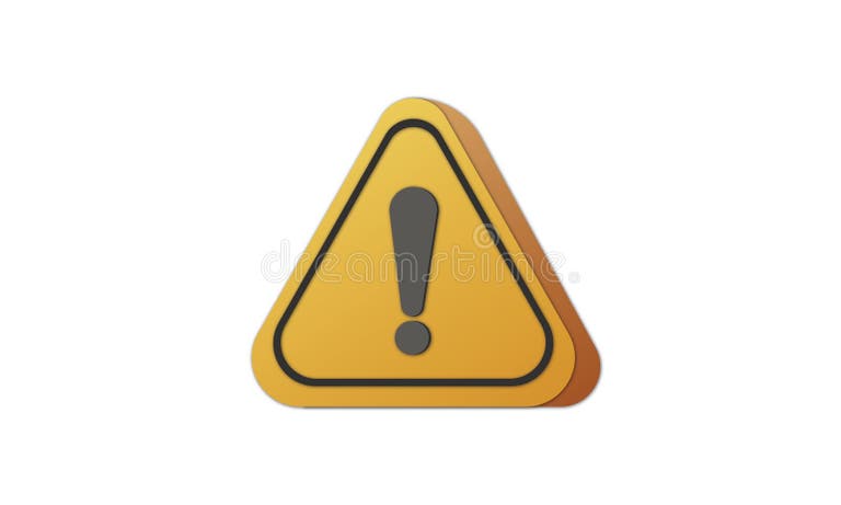 Realistic Triangle Warning Signs Vector Illustration. Stock Vector ...