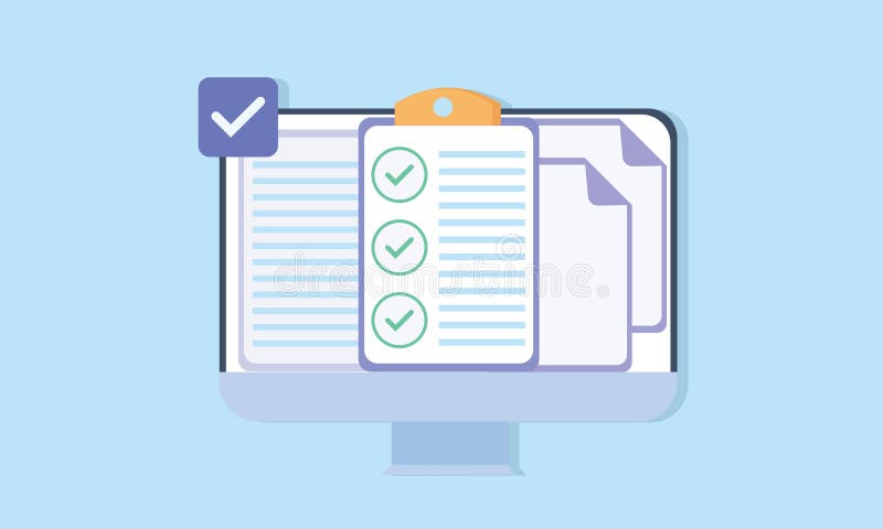 Checkmarked Items Stock Illustrations – 4 Checkmarked Items Stock ...