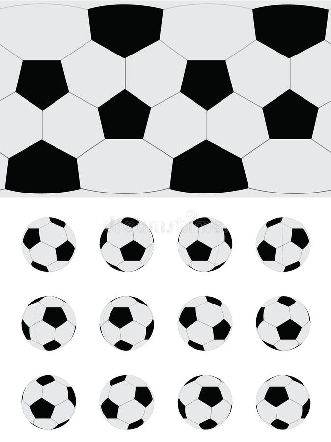 Soccer Ball Spinning Frame Sequence and Texture Vector Stock Vector ...