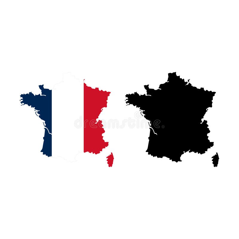France Map Vecto Illustration on White Background Stock Illustration ...