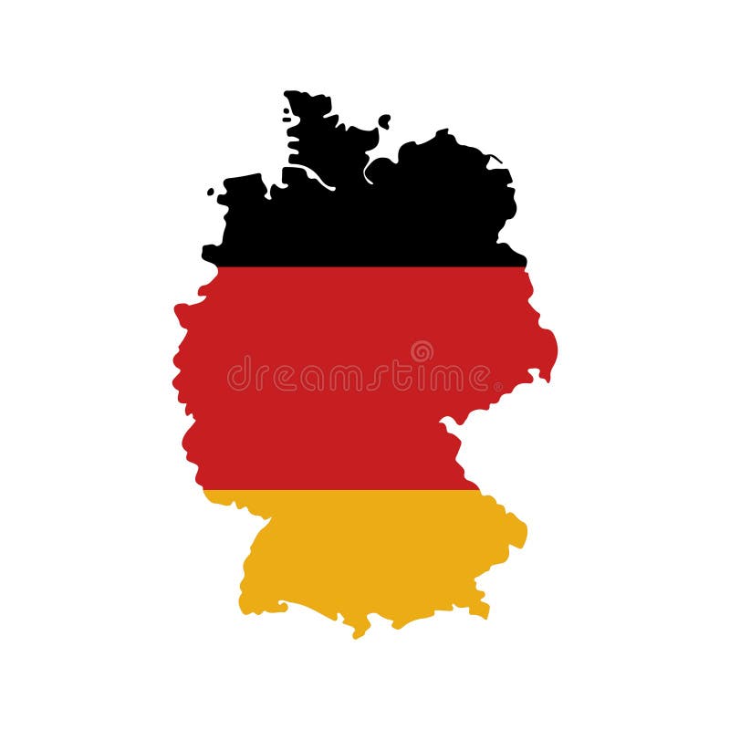Germany Map Vector Isolated on White Background Stock Illustration ...