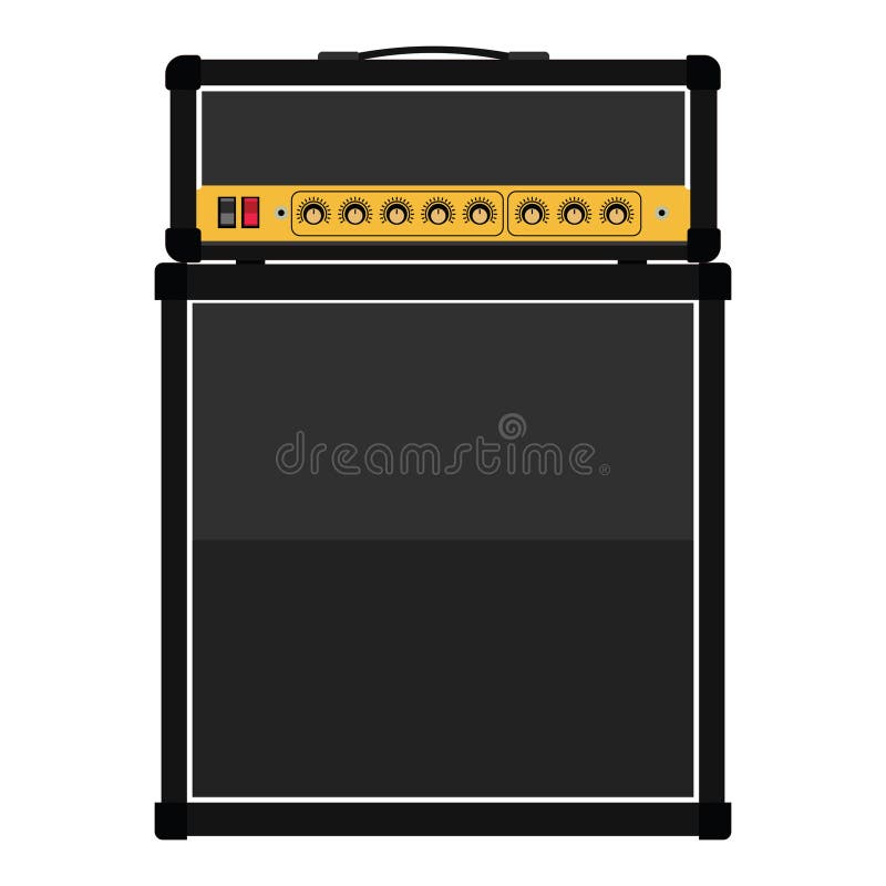 Guitar amplifier head stock vector. Illustration of classic - 384990008