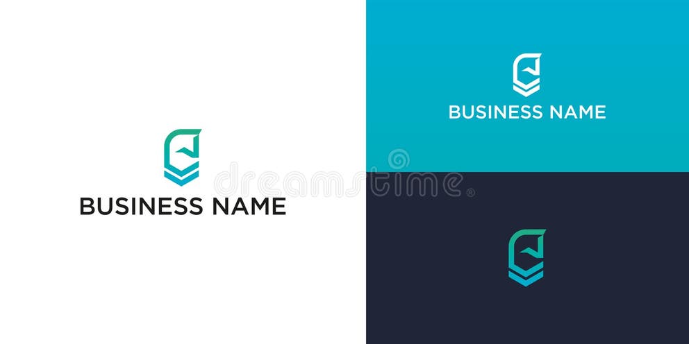 Abstract Logo with Stylized Letter C and Integrated Arrow Stock Vector ...