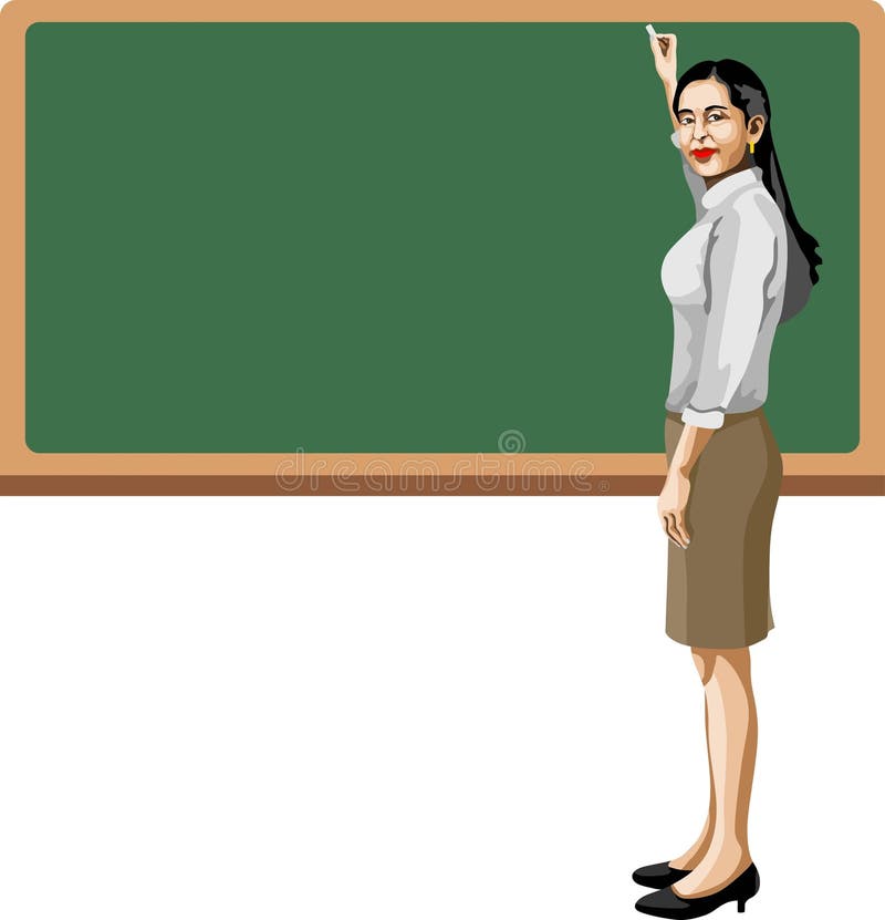 Female Teacher Occupation People Action Stock Vector - Illustration of ...