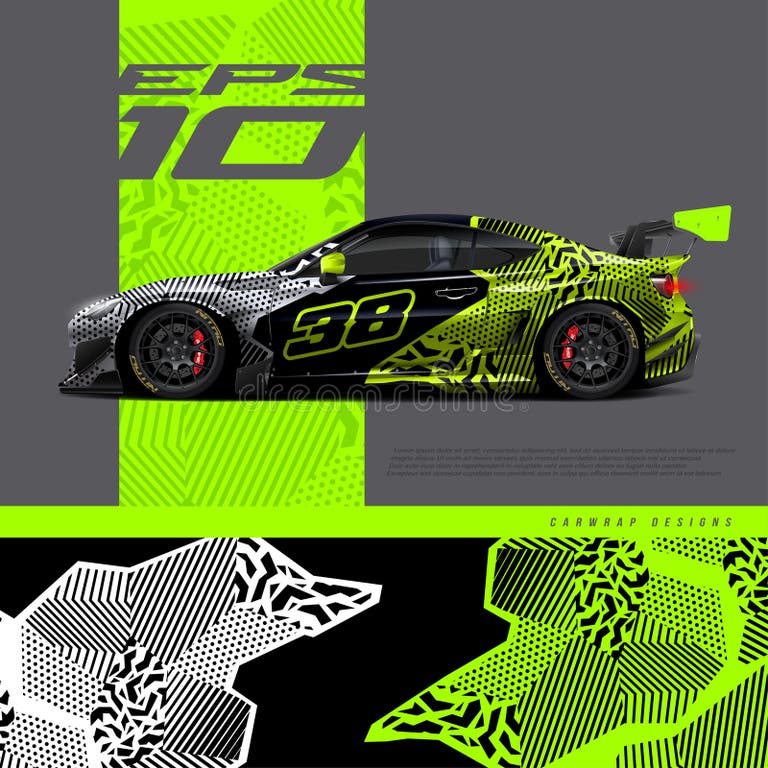 Car Wrap Decal Designs. Abstract Racing and Sport Background for Racing ...