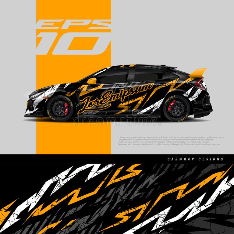 Car Wrap Decal Designs. Abstract Racing and Sport Background for Racing ...