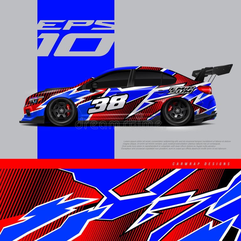 Car Wrap Decal Designs. Abstract Racing and Sport Background for Racing ...