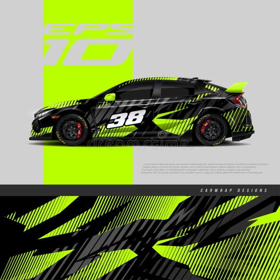 Car Wrap Decal Designs. Abstract Racing and Sport Background for Racing ...