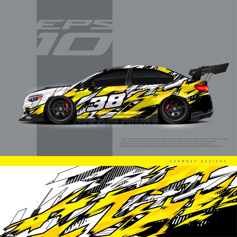 Car Wrap Decal Designs. Abstract Racing and Sport Background for Racing ...