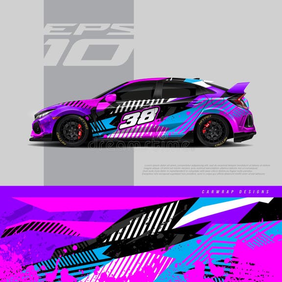 Car Wrap Decal Designs. Abstract Racing and Sport Background for Racing ...