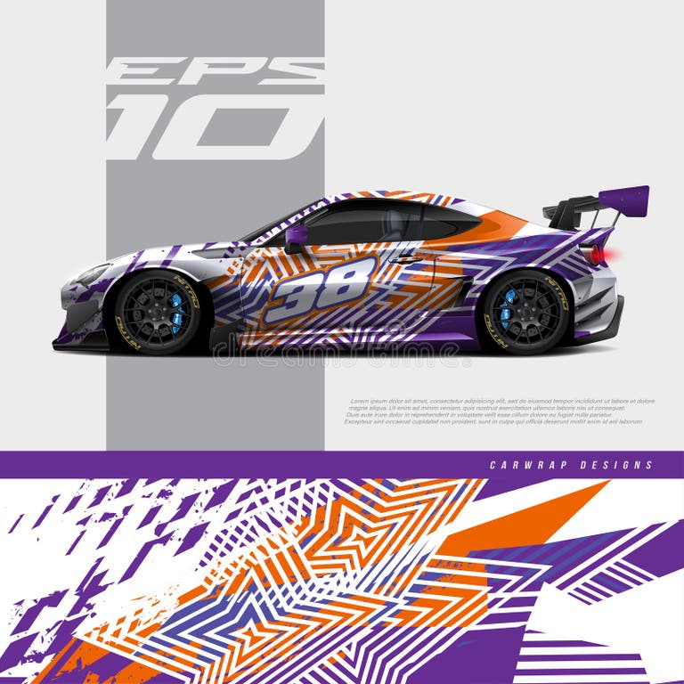 Car Wrap Decal Designs. Abstract Racing and Sport Background for Racing ...