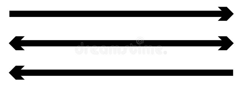 Left and Right Arrow. Double Arrow Icon Set . Two Side Arrows Icon ...