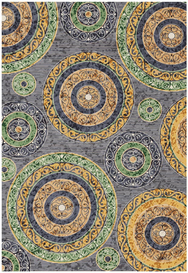 Vector Geometrical Carpet Modern Pattern with Trending Colors in High ...