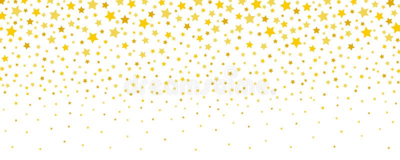 Golden Stars Banner. Horizontal Celebration Poster Template with ...