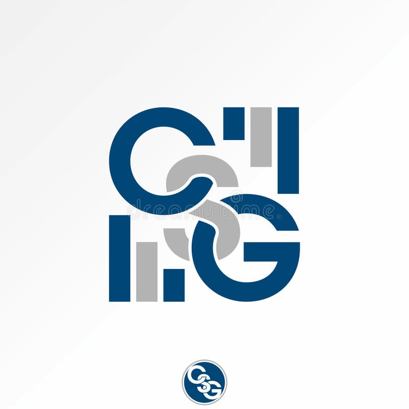 Initial CSG Font Top To Down Graph Chart Symbol To Business Trading ...