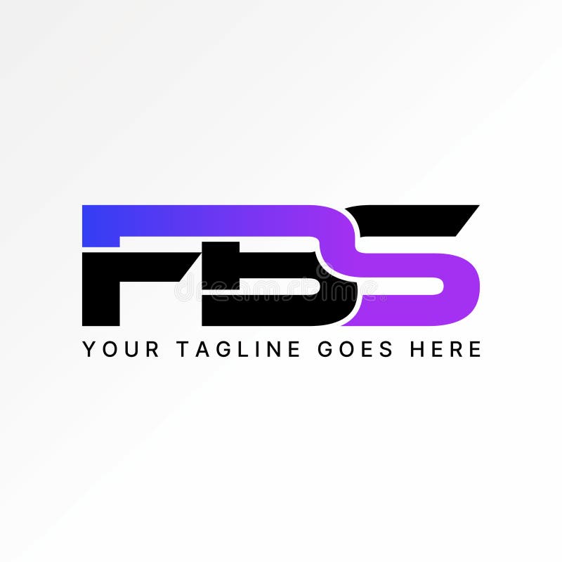 Initial FBS Font Connected Strong Sport Club Gym Fitness Identity Tech ...