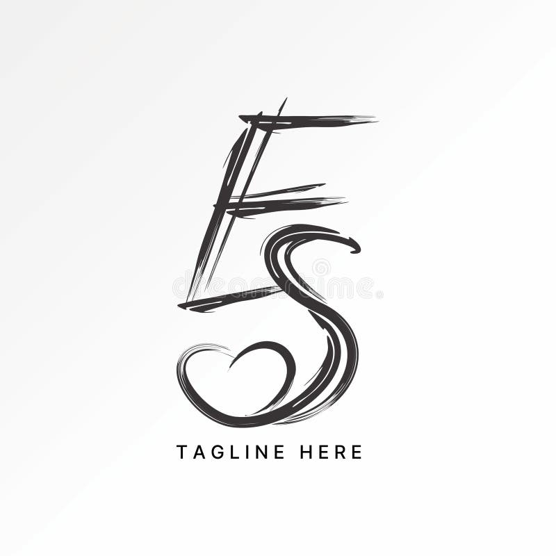 Initial ES Font Scratch Love Romantic Valentine Vandalism Date Memory ...