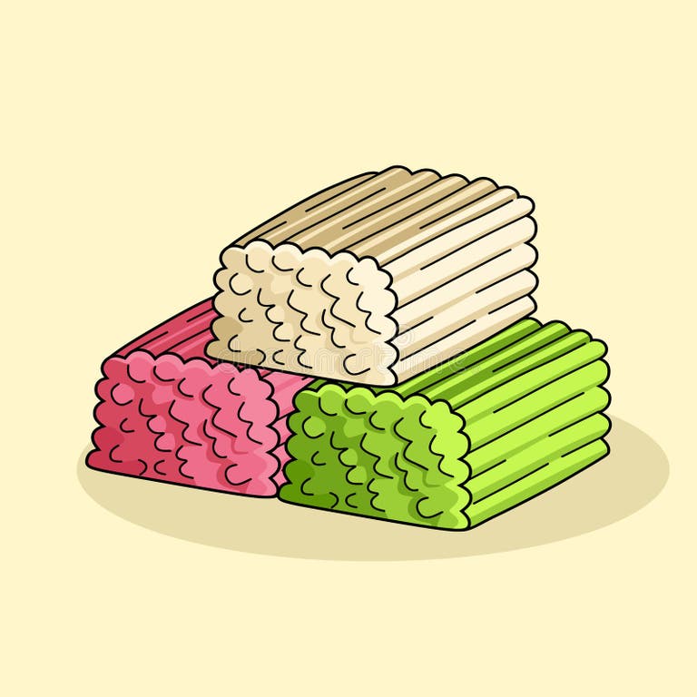 Traditional Getuk or Gethuk Cassava Cake Asian Indonesian Snack Vector ...