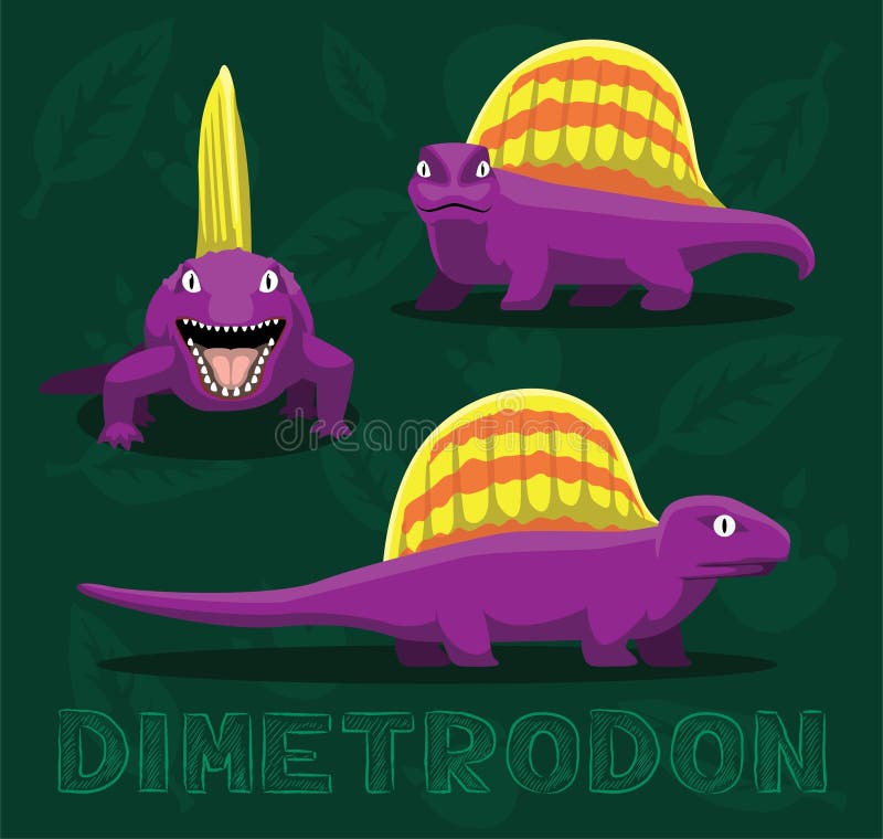 Dinosaur Dimetrodon Cartoon Vector Illustration Stock Vector ...