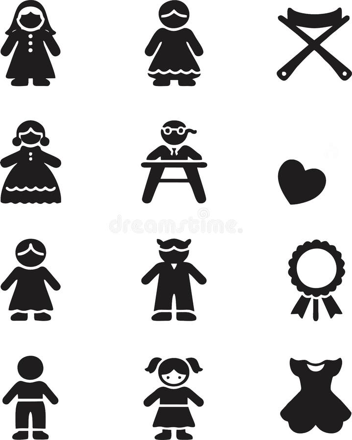 This Set Features a Range of Simplified Pictograms Depicting Diverse ...