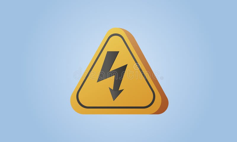 High voltage icon stock illustration. Illustration of rounded - 386273023