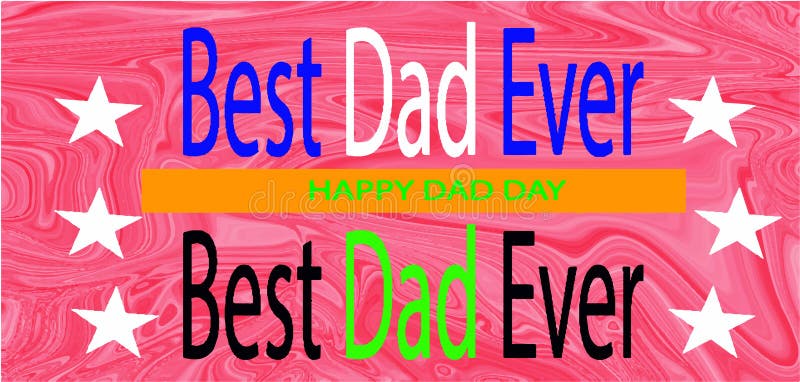 Best Dad Ever Vector Lettering Design for Father S Day with Orange Wood ...