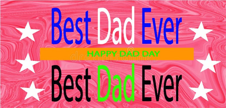 Best Dad Ever Vector Lettering Design for Father S Day with Orange Wood ...