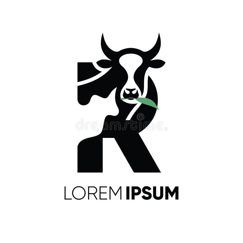 Letter B Buffalo Horn Logo Logos Design Element Stock Vector ...