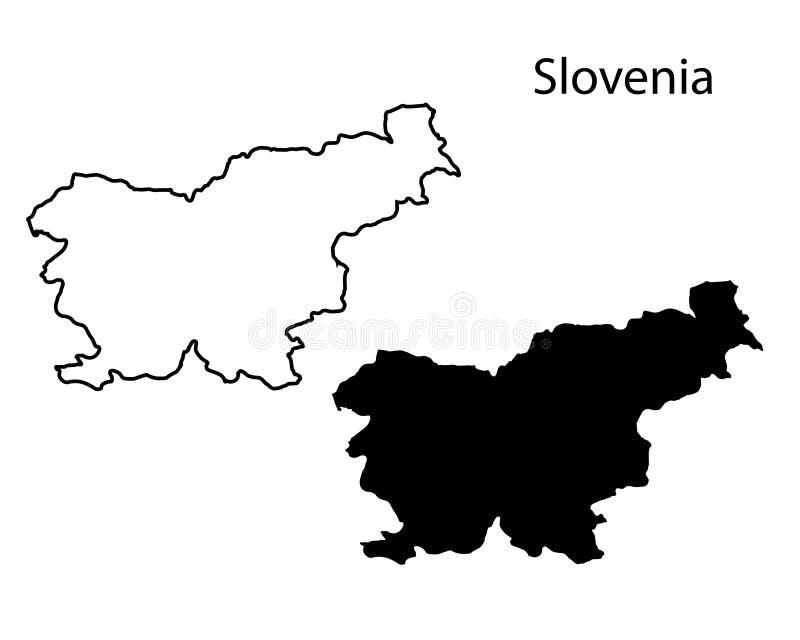 Slovenia Map Vector Illustration, Slovenia Map Silhouette Stock Vector ...