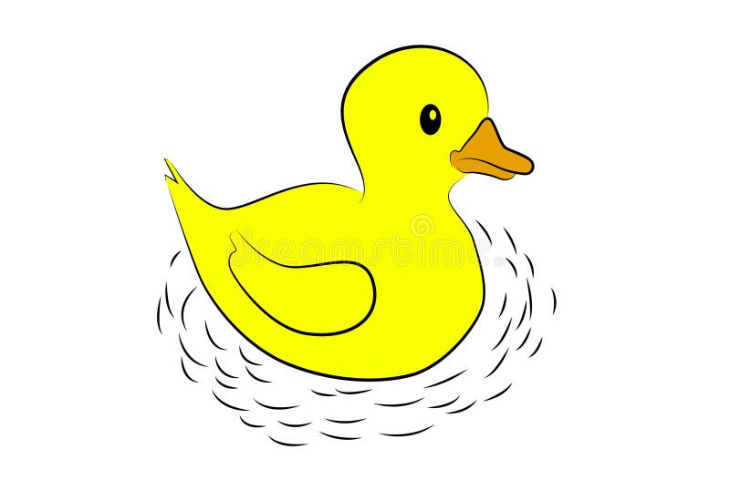 Yellow Duck Relaxing in a Bubble Bath Isolated Cartoon Vector ...