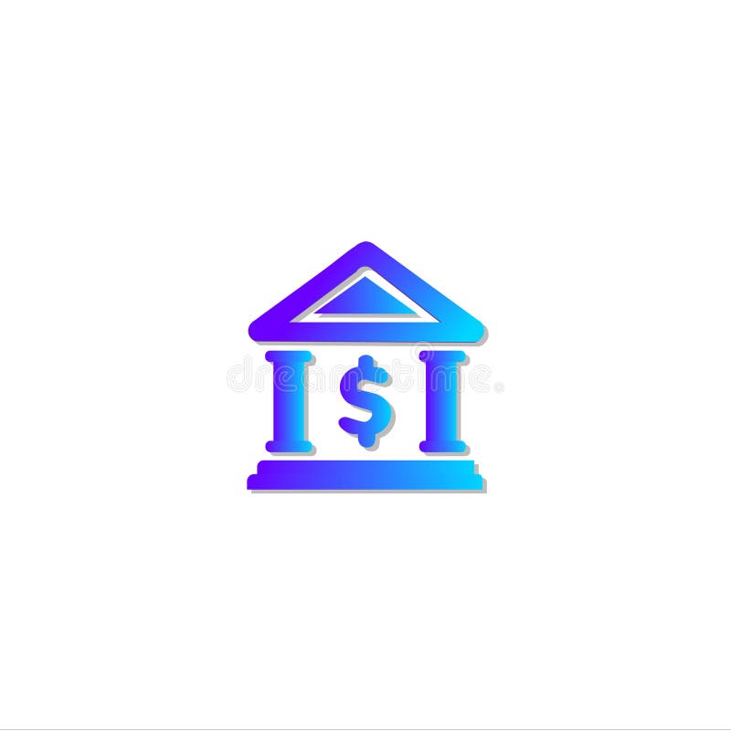 Minimal Modern Bank Icon – Secure Financial Institution Symbol for ...