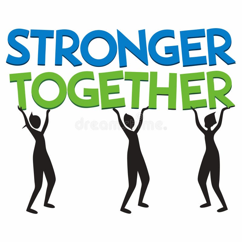 Editable Stronger Together Banner for Teamwork & Community Events Stock ...