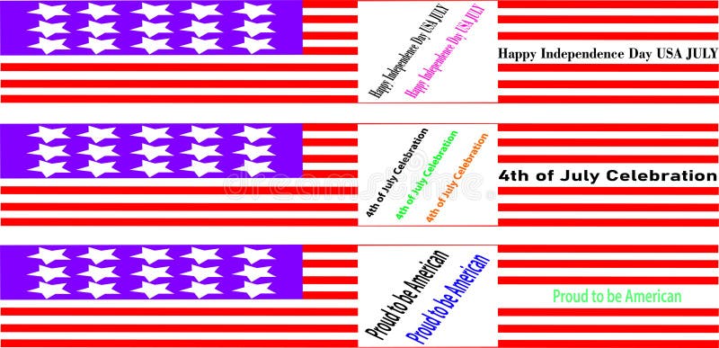 Multiple American Flag Strips Stock Illustrations – 1 Multiple American ...