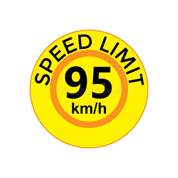 Speed Limit 95 Kmh Sticker Vector Art Illustration Work Stock Vector ...