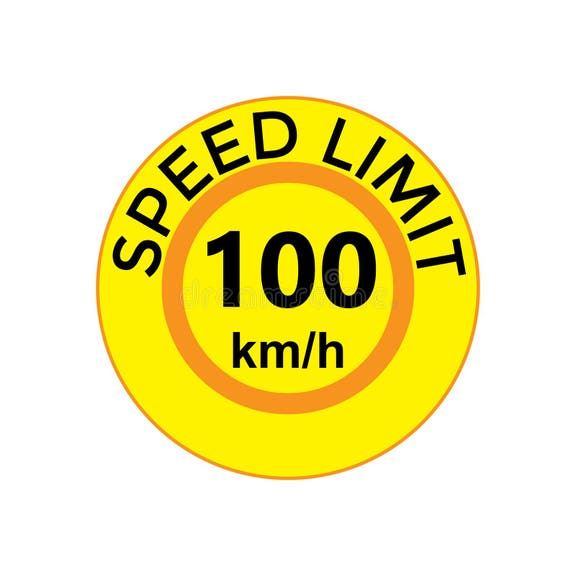 Speed Limit 100 Kmh Sticker Vector Art Illustration Work Stock Vector ...