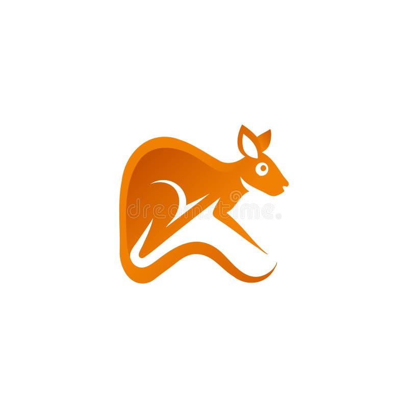 Kangaroo Logo. Minimalist Black Silhouette Design for Bold and Agile ...