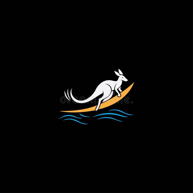Kangaroo Logo. Minimalist Black Silhouette Design for Bold and Agile ...