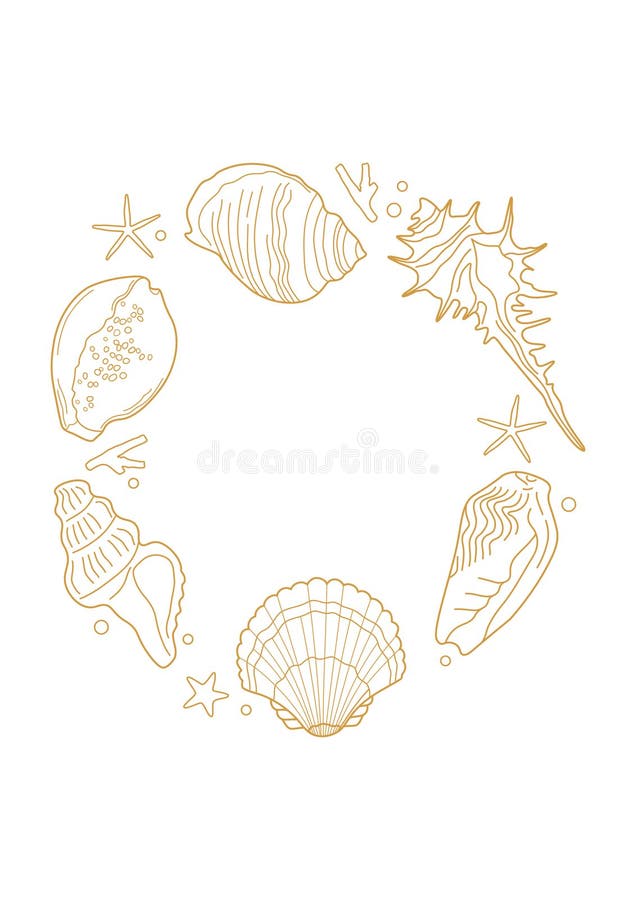 Sea Shells Frame Stock Illustrations – 4,164 Sea Shells Frame Stock ...