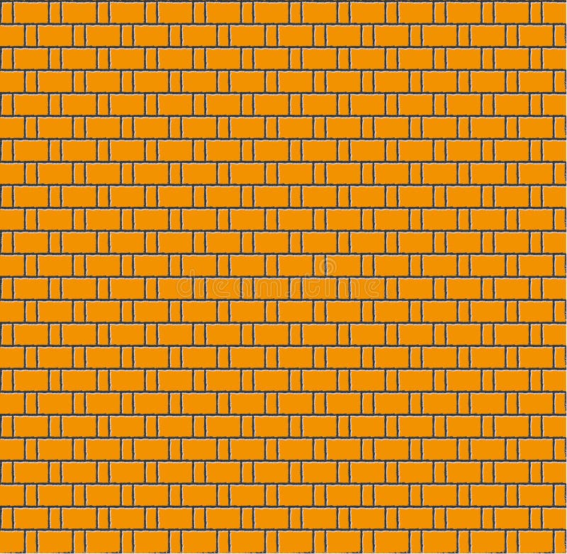 Orange Brick Wall Pattern with a Repeating Horizontal Arrangement ...