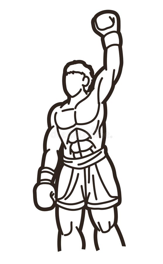Boxing Sport Boxer Ultimate Fighter Cartoon Graphic Stock Vector ...